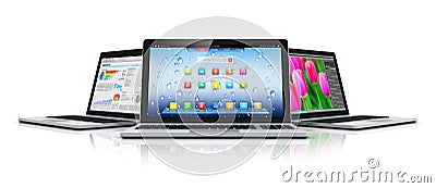 Modern Laptops Royalty Free Stock Image - Image: 29502556