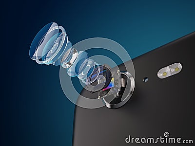 Modern Lens Of Smartphone Camera Structure. New Features For A ...