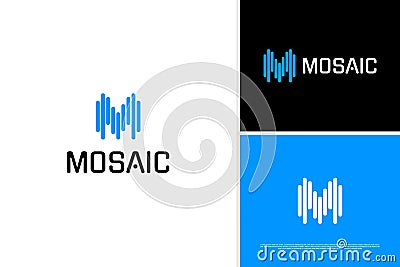 Modern Letter M Line Monogram Logo Vector. Initial M Technology Logo Design | CartoonDealer.com ...