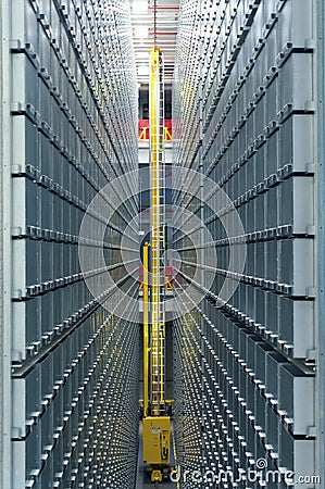 Modern Library Automated Shelving System Stock Photo - Image: 43034660