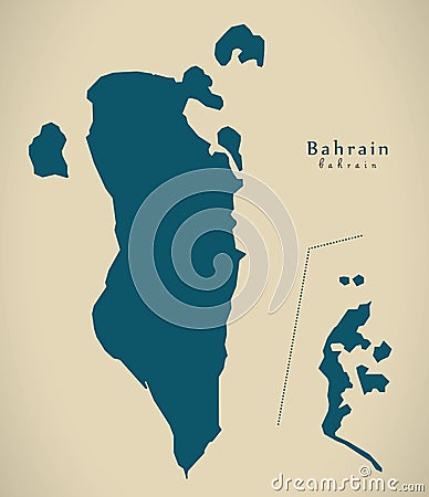 Modern Map - Bahrain BH Royalty-Free Illustration | CartoonDealer.com ...