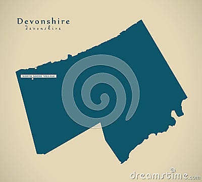 Modern Map - Devonshire BM Stock Illustration | CartoonDealer.com ...