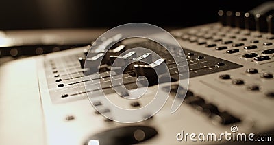 Modern Mixing Desk with Levers Stock Video - Video of obscure, lever ...