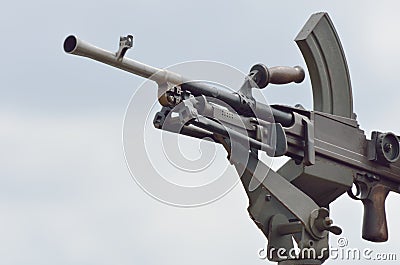 Modern Mounted Machine Gun Stock Photo - Image: 42468606