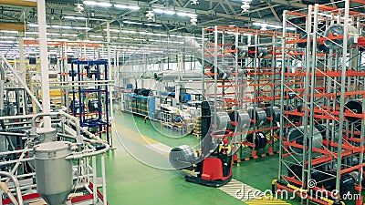 Modern Plastic Manufacturing Plant. Inside View Stock Footage - Video ...