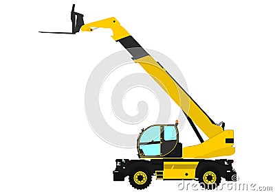 Modern Rotating Telehandler. Vector | CartoonDealer.com #281671327