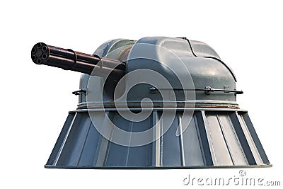 Modern Russian Naval Artillery 6-barrel Cannon AK-306 Isolated On White ...