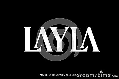 Modern Sharp Serif Alphabet Display Font Vector. Abstract Bold Serif ...