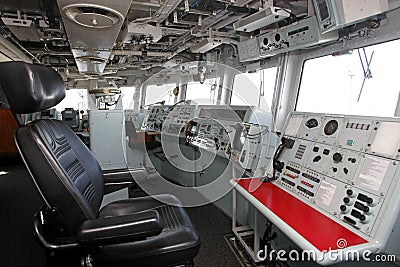 Modern Ship Bridge Stock Image - Image: 25018931
