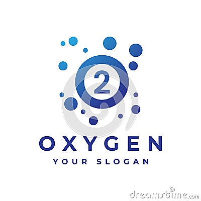 Simple Oxygen Logo Design Cartoon Vector | CartoonDealer.com #241096913