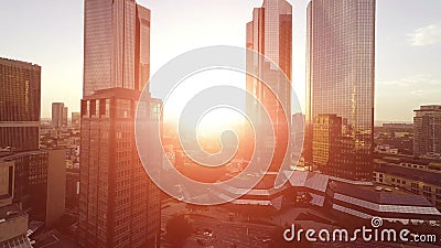 Modern Skyscraper Banking Buildings Stock Footage - Video of ...