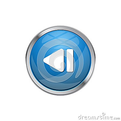 Modern Step Back Icon Button Logo Vector Illustration | CartoonDealer ...