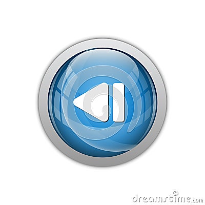 Modern Step Back Icon Button Logo Vector Illustration | CartoonDealer ...