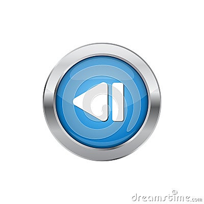 Modern Step Back Icon Button Logo Cartoon Vector | CartoonDealer.com ...