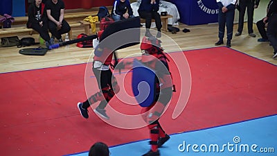 Modern sword fighting stock footage. Video of female - 138201330