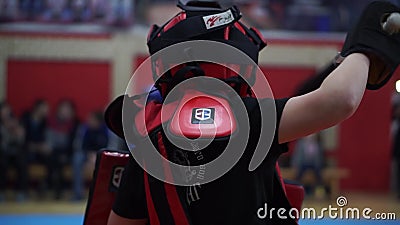 Modern sword fighting stock footage. Video of power - 138196470