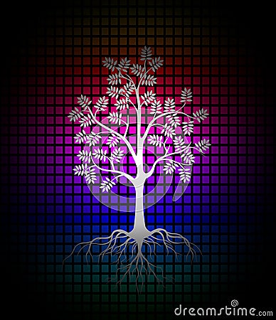 Modern Tree Silhouette Background Royalty-Free Stock Photography ...