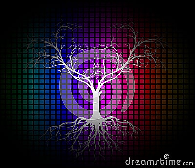 Modern Tree Silhouette Background Royalty-Free Stock Image ...