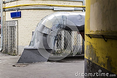 Large Exhaust Duct From The Basement Of The House. Royalty-Free Stock ...