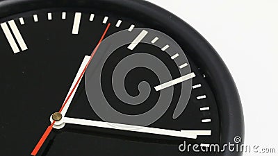Modern wall clock ticking stock footage. Video of hidef - 139359430
