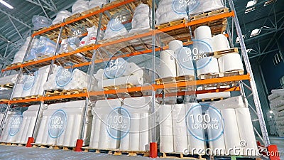 The Concept of a Modern Warehouse in a Factory. Warehouse Shelves ...