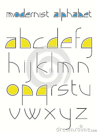 Modernist Alphabet Vector Illustration | CartoonDealer.com #24091824