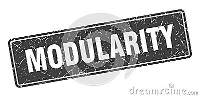 Modularity Sign. Modularity Grunge Stamp. Vector Illustration ...