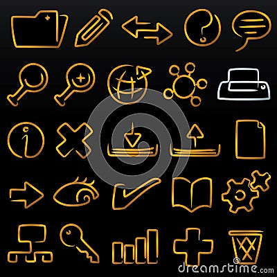Modulate Icons Database (vecto Cartoon Vector | CartoonDealer.com #3306061