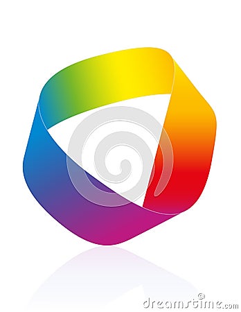 Moebius Strip Rainbow Colored Moebius Band Vector Illustration ...