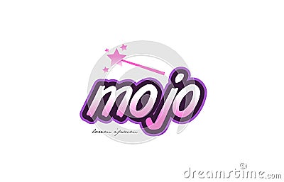 Mojo Word Text Logo Icon Design Concept Idea Cartoon Vector ...