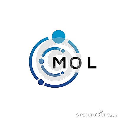 MOL Letter Technology Logo Design On White Background. MOL Creative ...