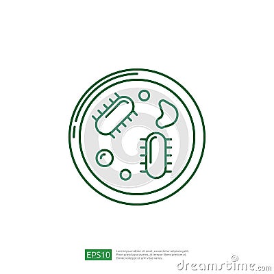 Mold Fungus Bacteria Colony Icon Vector Illustration | CartoonDealer ...