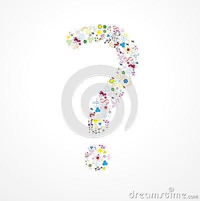 Molecular Concepts Of Medical Question Mark Stock Illustration - Image ...