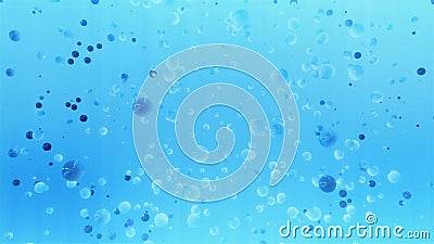 Molecular 3d Balls Rotate in Liquid. Motion. 3D Molecules Move in Flow ...