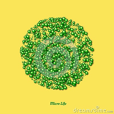 Molecular Life Under Microscope. Macro Vision Of Micro World Cartoon ...