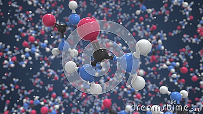 Urea Molecule. Molecular Model. Looping Seamless 3d Animation Stock ...