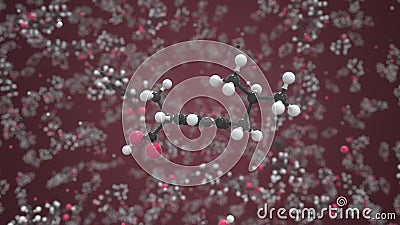 Ibuprofen Molecule. Conceptual Molecular Model. Chemical Looping 3d ...