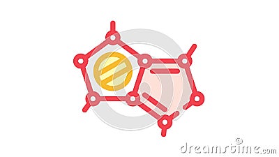 Molecular Structure Color Icon Animation Stock Video - Video of ...