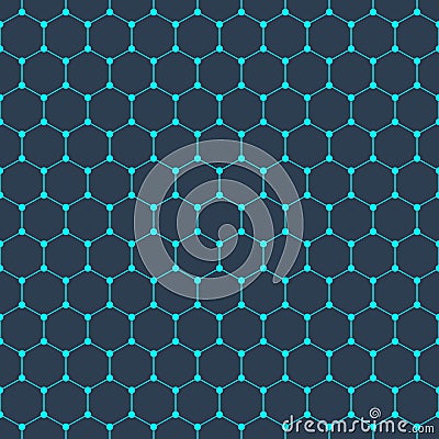 Molecular Structure Seamless Pattern Background Vector Illustration ...