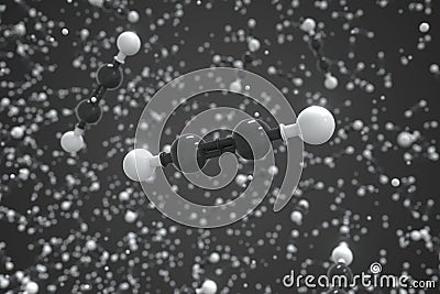 Acetylene Molecule, Ball-and-stick Molecular Conceptual Model ...