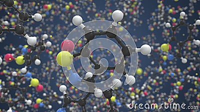 Molecule of Benzisothiazolinone, Conceptual Molecular Model. Conceptual ...