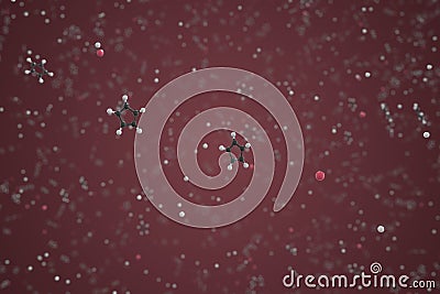 Ferrocene Molecule, Ball-and-stick Molecular Model. Chemical 3d ...