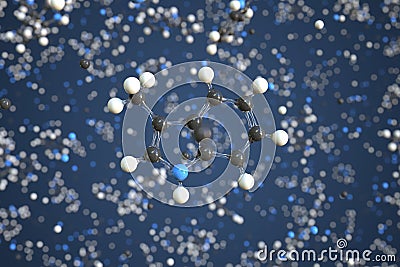 Skatole Molecule, Scientific Molecular Model, 3d Rendering Stock ...
