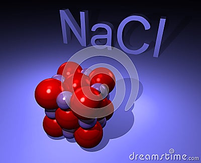 Molecule Of Natrium Chloride - Salt Royalty-Free Cartoon ...