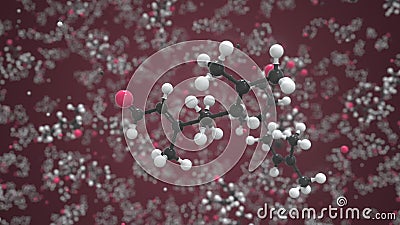 Citral Molecule Made with Balls, Scientific Molecular Model. Chemical ...