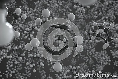 Cyclopentane Molecule Made With Balls, Conceptual Molecular Model ...