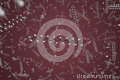 Stearic Acid Molecule Made With Balls, Conceptual Molecular Model ...
