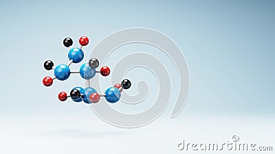 Molecule Shape Structure Spinning on Studio Blue Background Stock Video ...