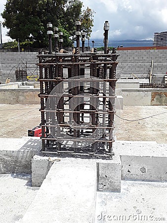 Moment Frame Column Rebar Cage Royalty-Free Stock Photography ...