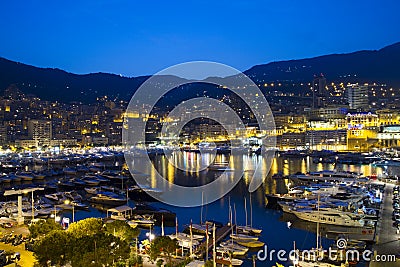 Monaco At Night Stock Images - Image: 23605264
